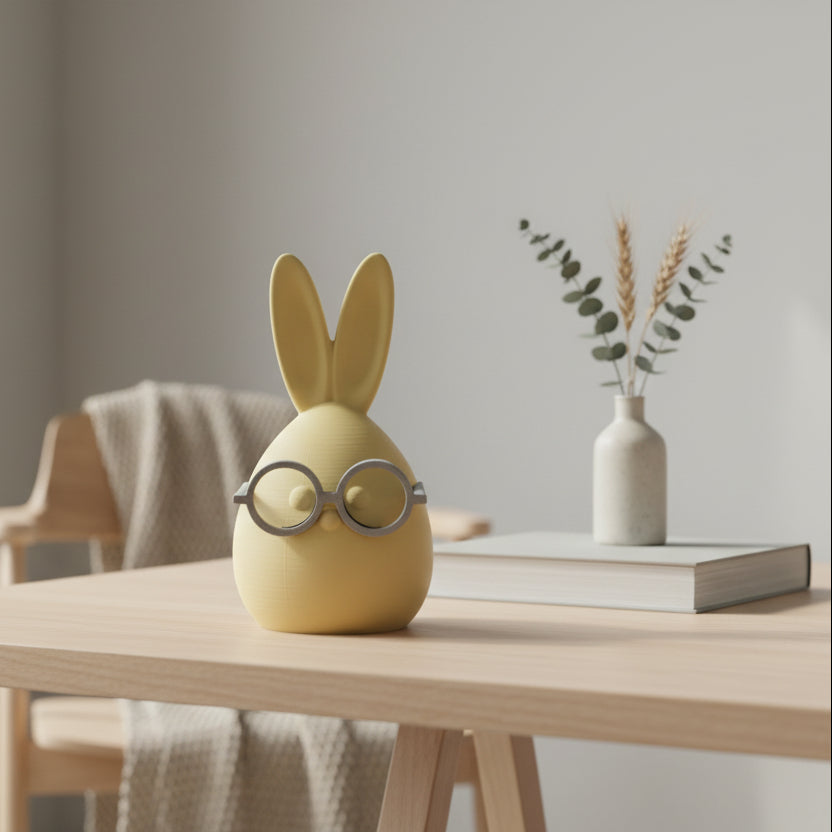 Hase HEINI – Moderne 3D-Osterfigur mit Brille | Minimalistisches Design ...
